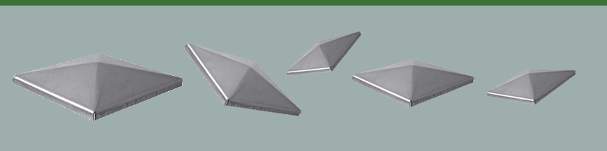 Couvre pilastres pour tube acier carré à coller ou à souder